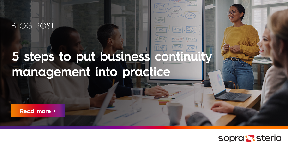 5 steps to put business continuity management into practice