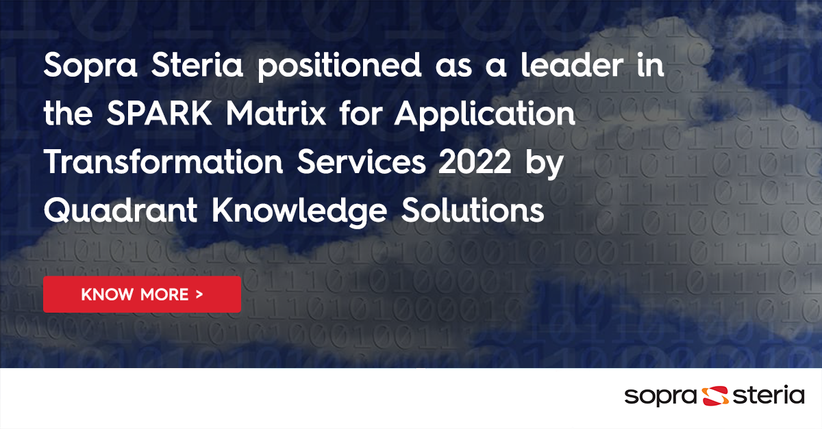 Sopra Steria positioned as a leader in the SPARK Matrix for Application ... Sopra Steria positioned as a leader in the SPARK Matrix for Application ...